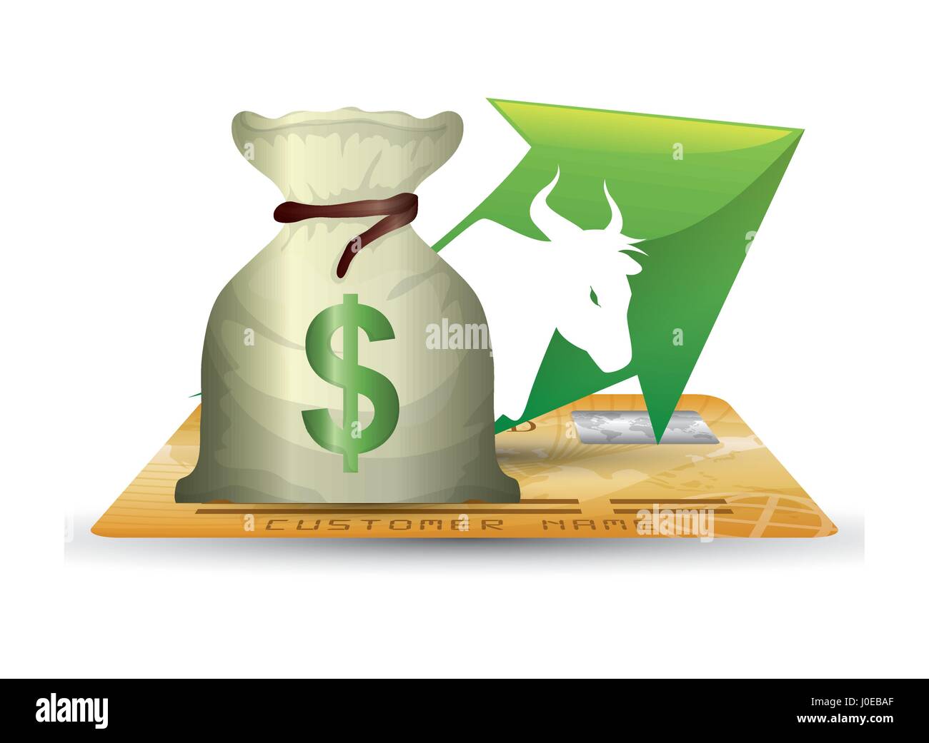 wall street bull credit card money cash Stock Vector Image & Art - Alamy