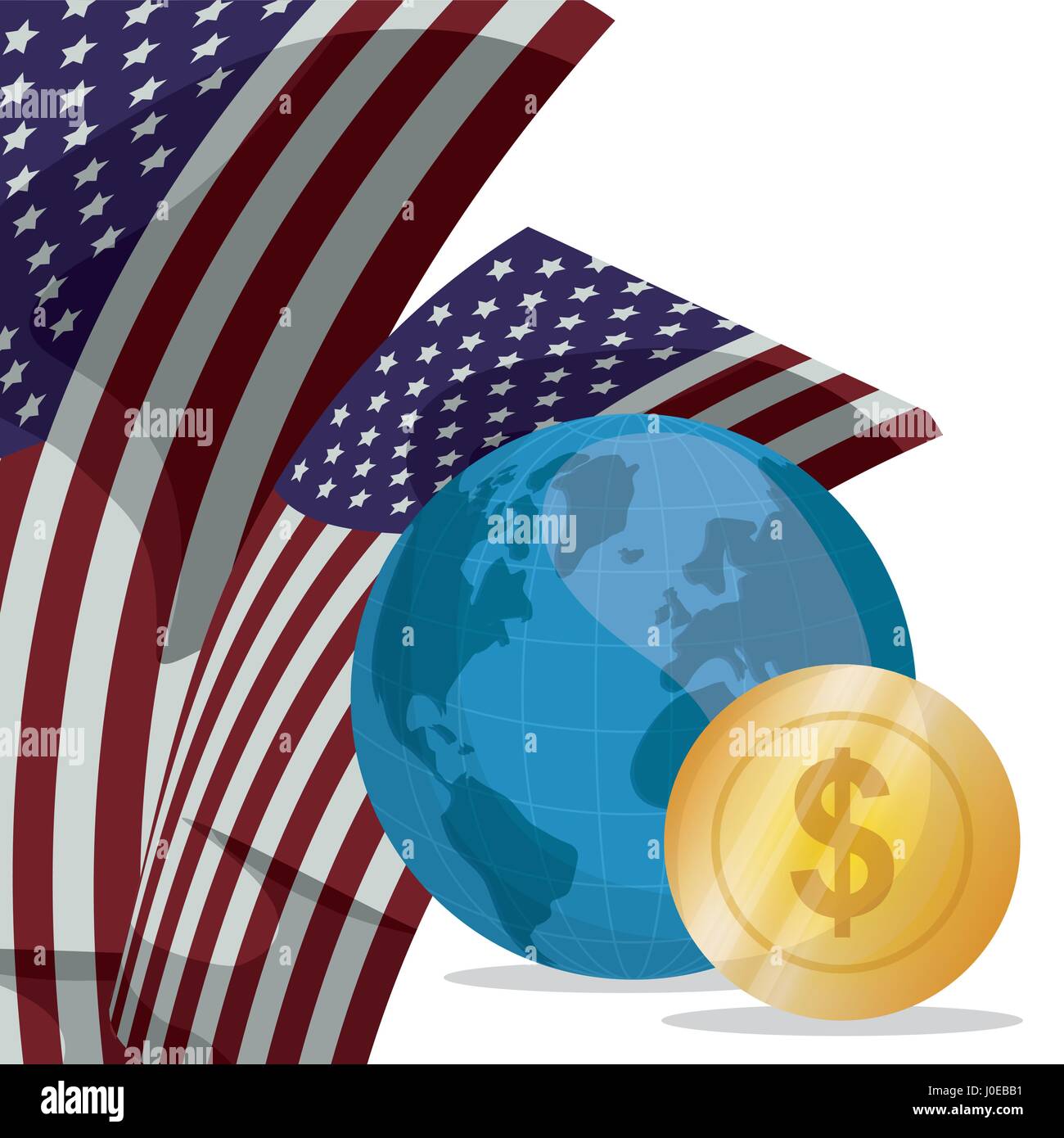 world money coins flag usa Stock Vector Image & Art - Alamy
