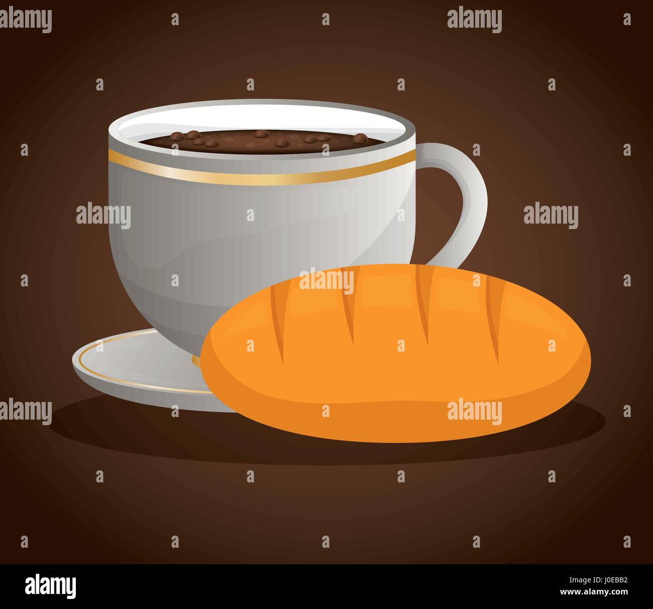 coffee cup bread dessert Stock Vector Image & Art - Alamy
