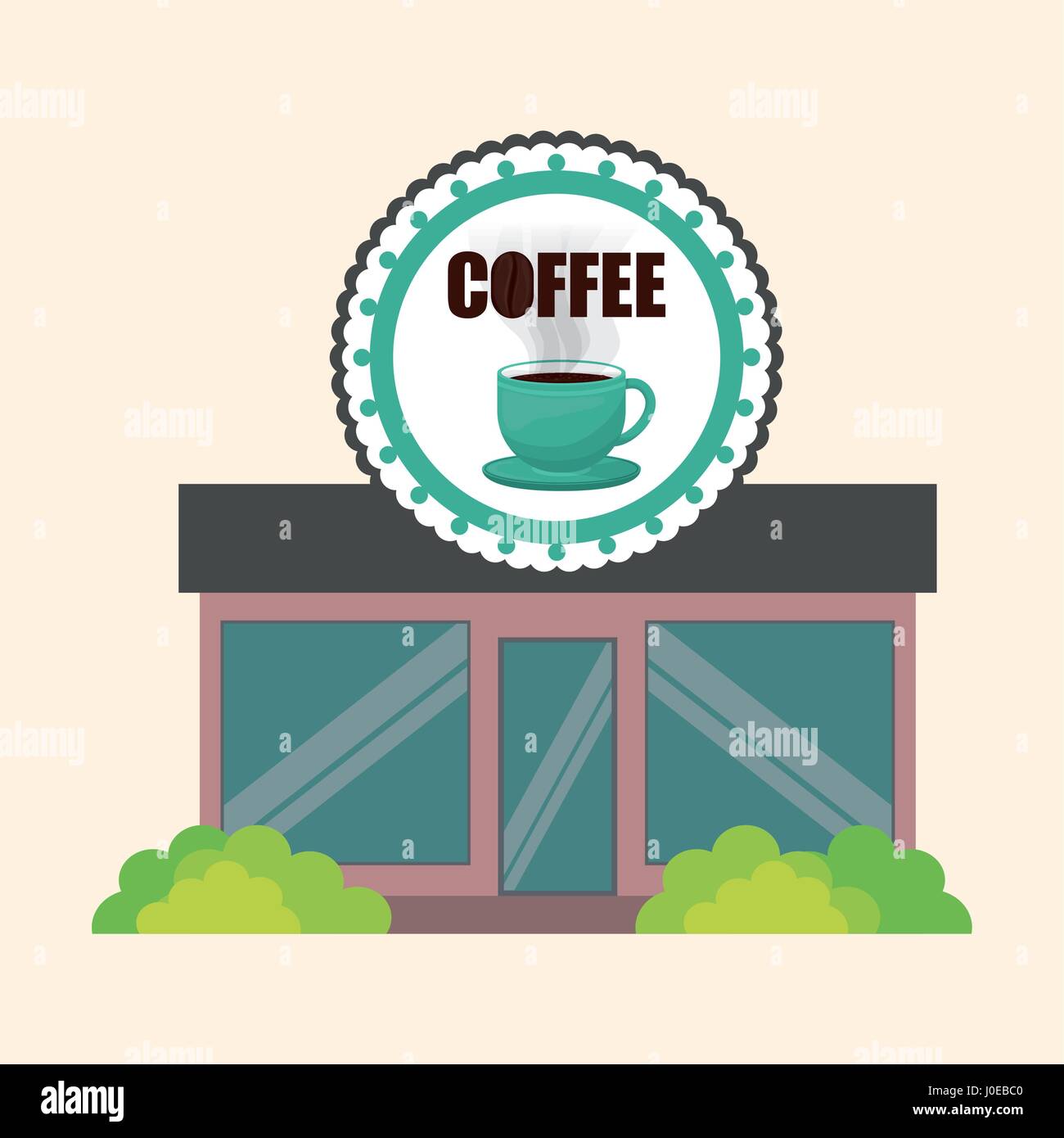 Street coffee shop banner Stock Vector Images - Alamy