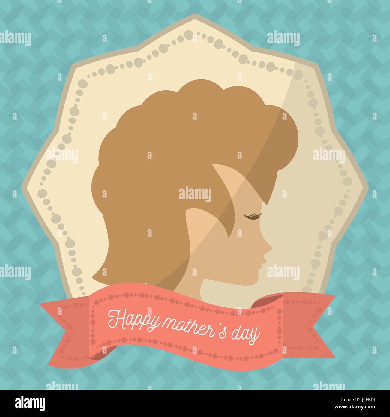 Silhouette mothers day card face hi-res stock photography and images ...