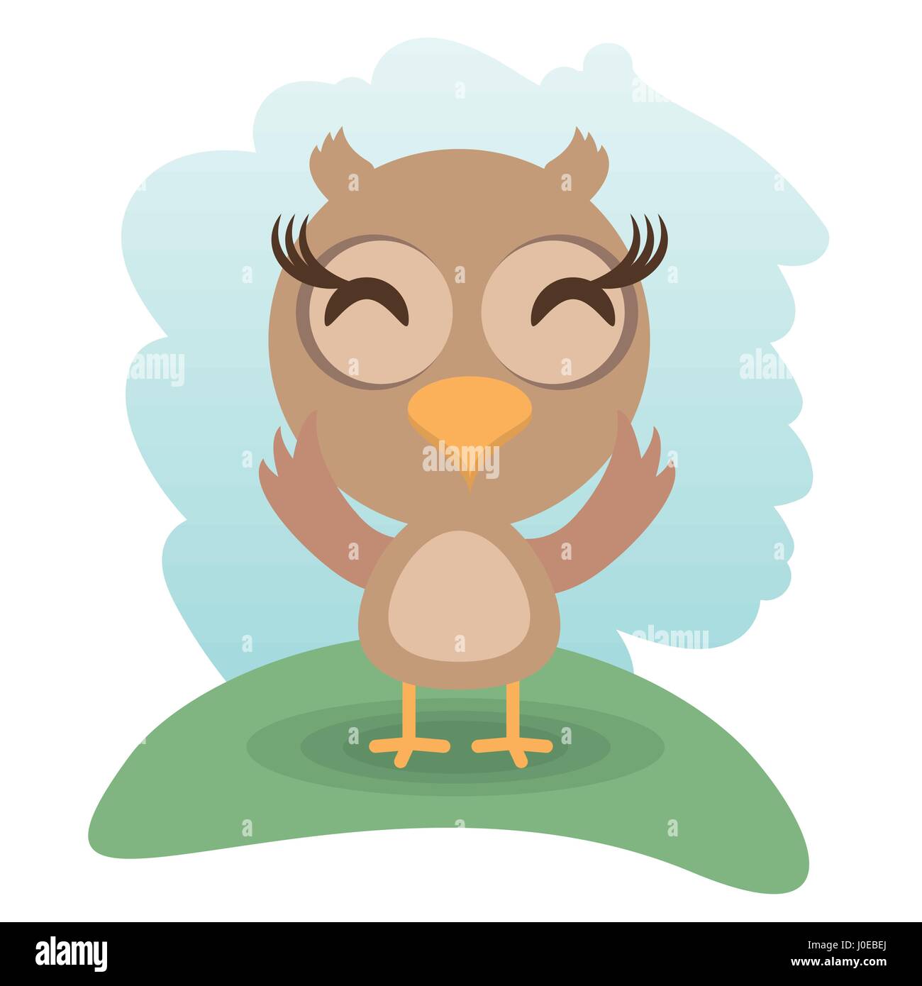 Owl winking Stock Vector Images - Alamy