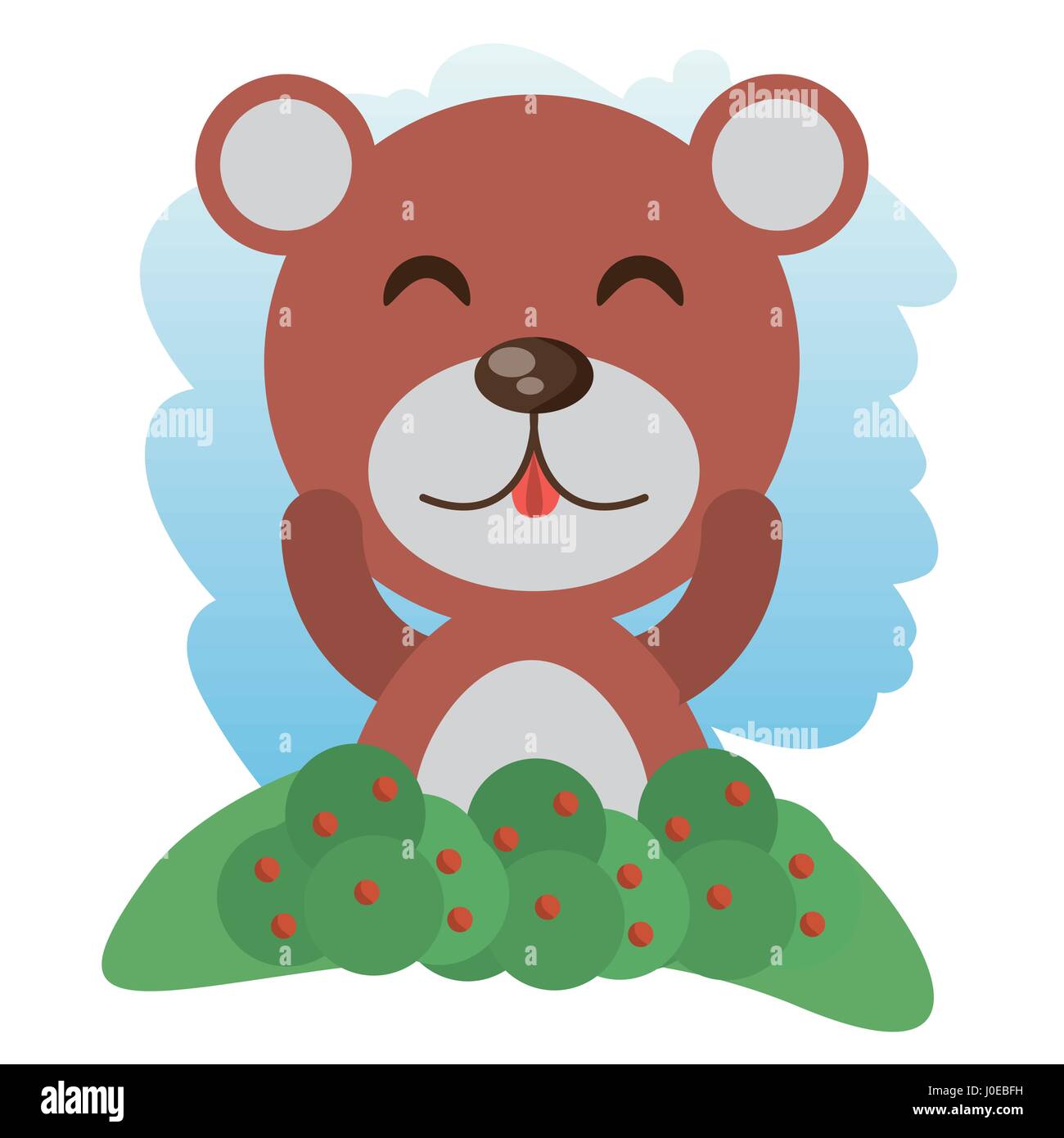 cute bear animal winking Stock Vector Image & Art - Alamy