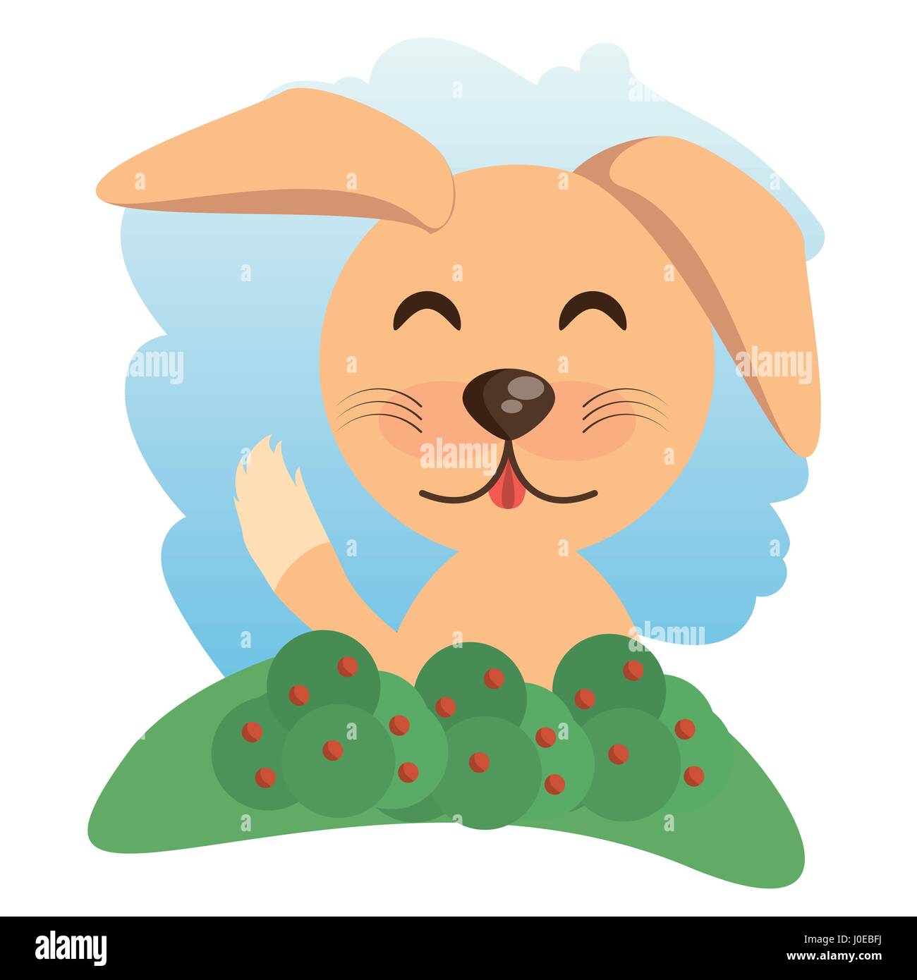 cute dog animal winking Stock Vector Image & Art - Alamy