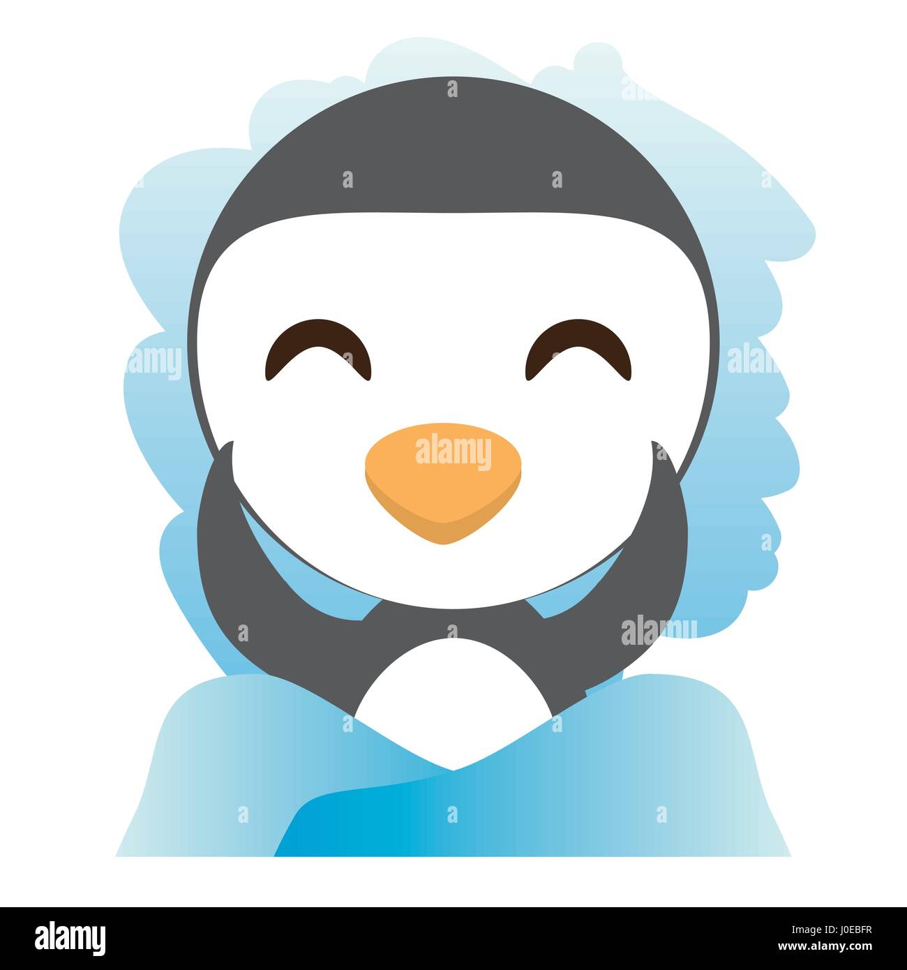 cute penguin animal winking Stock Vector Image & Art - Alamy