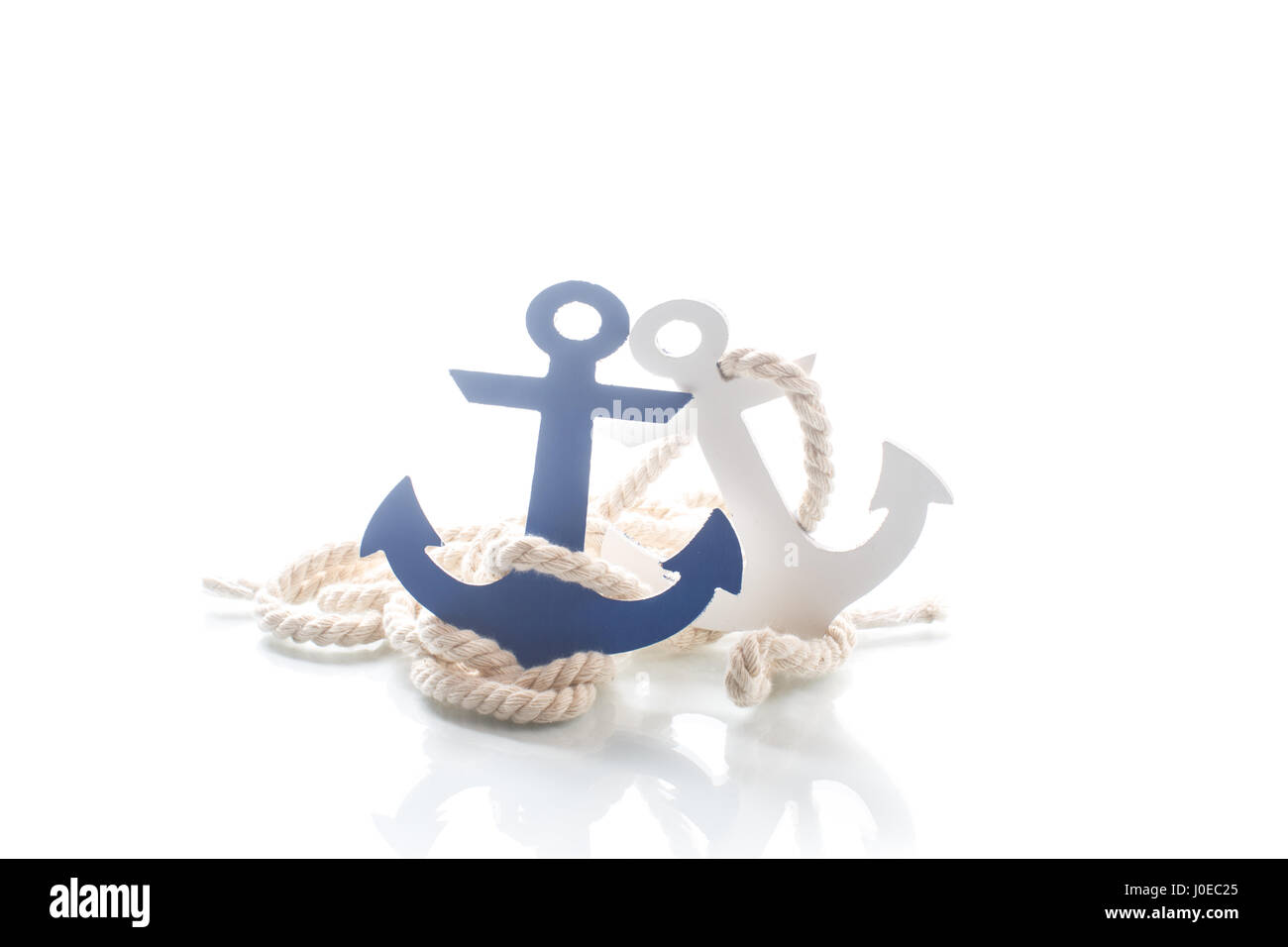 Wooden decorative anchor Stock Photo - Alamy