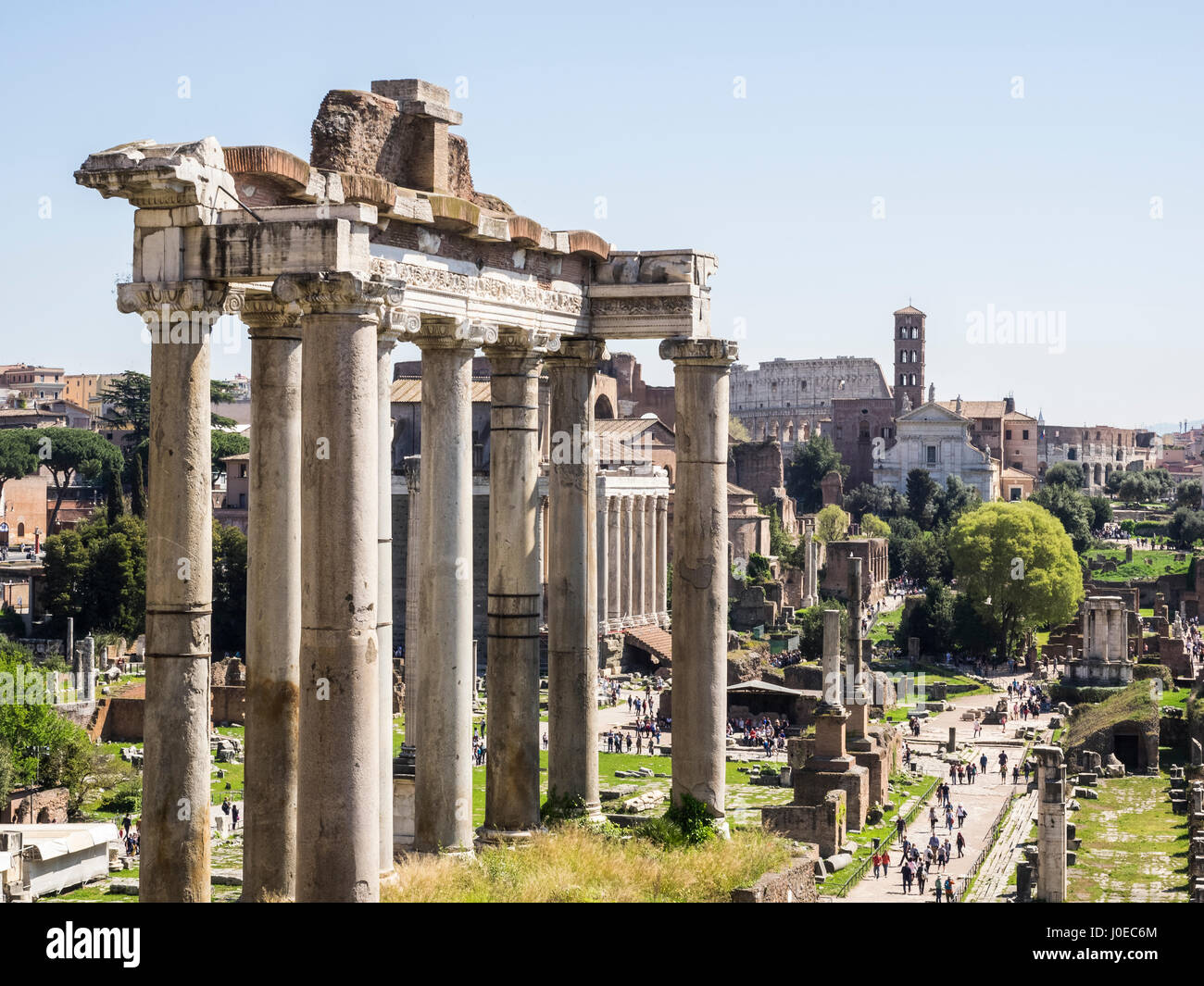 Forum romanum old pillars hi-res stock photography and images - Alamy