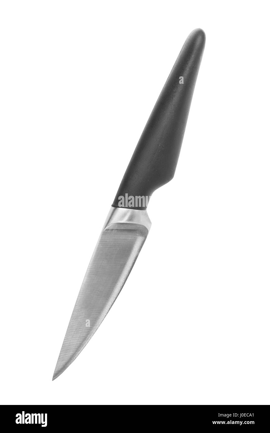 Kitchen knife closeup isolated on white background Stock Photo - Alamy