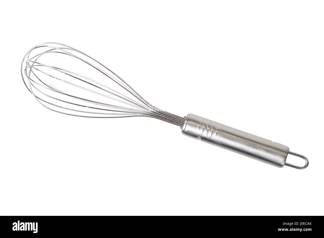 Stainless steel whisk isolated on white background Stock Photo - Alamy