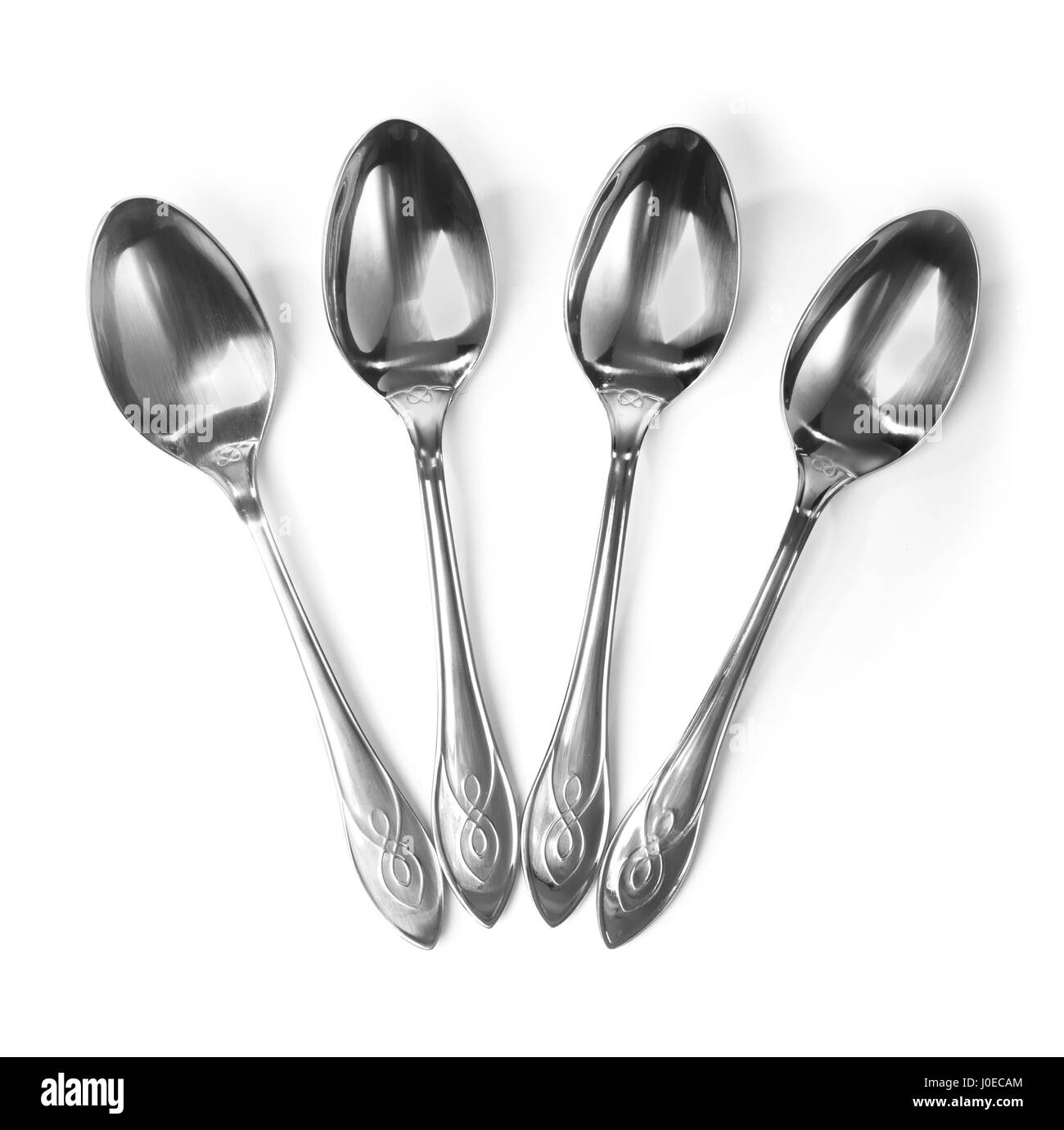 Steel spoons Black and White Stock Photos & Images - Alamy