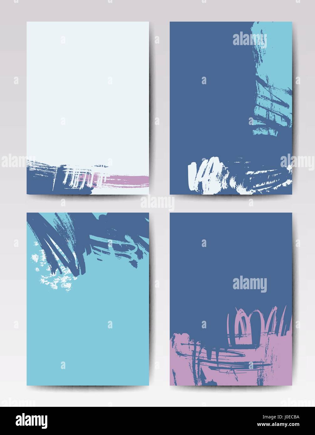 Modern brush vector postcard template Stock Vector Image & Art - Alamy