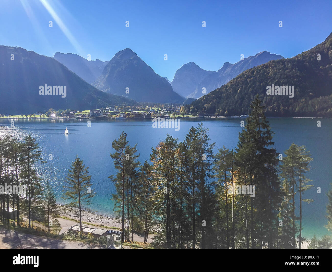 Lake Achensee, also called “Fjord of the Alps”, is located in Jenbach ...
