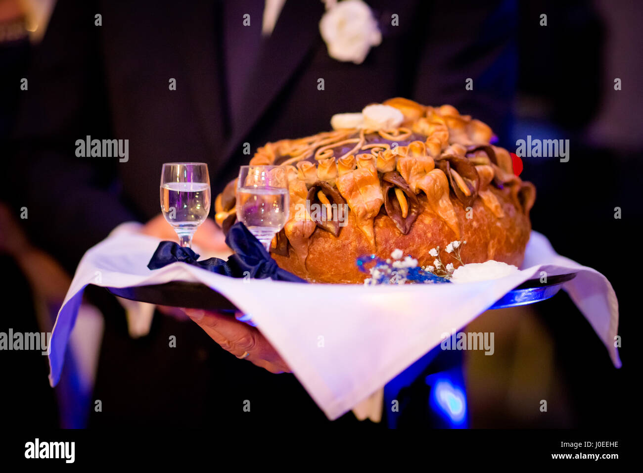Wedding bread with salt detail - traditional polish inviting to Bride ...