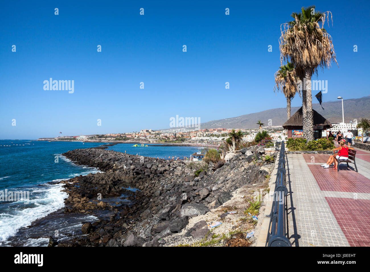 COSTA ADEJE, TENERIFE, SPAIN-CIRCA JAN, 2016: Viewpoint is on the ...