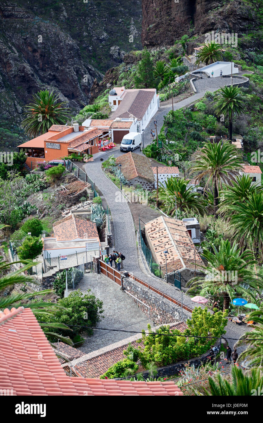 MASCA, TENERIFE, SPAIN - CIRCA JAN, 2016: Small invisible pathway from ...
