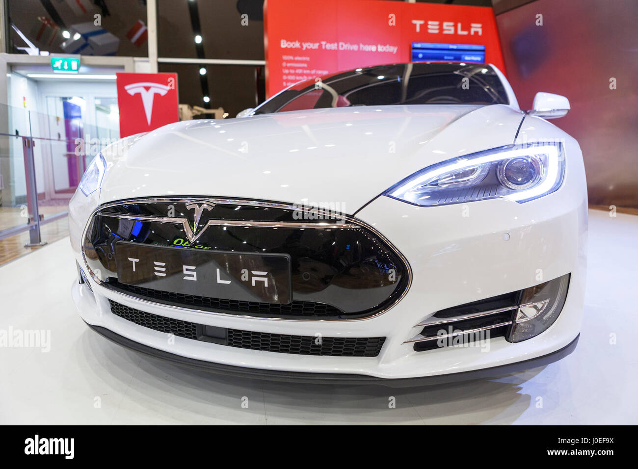 Close up view tesla model hi-res stock photography and images - Alamy