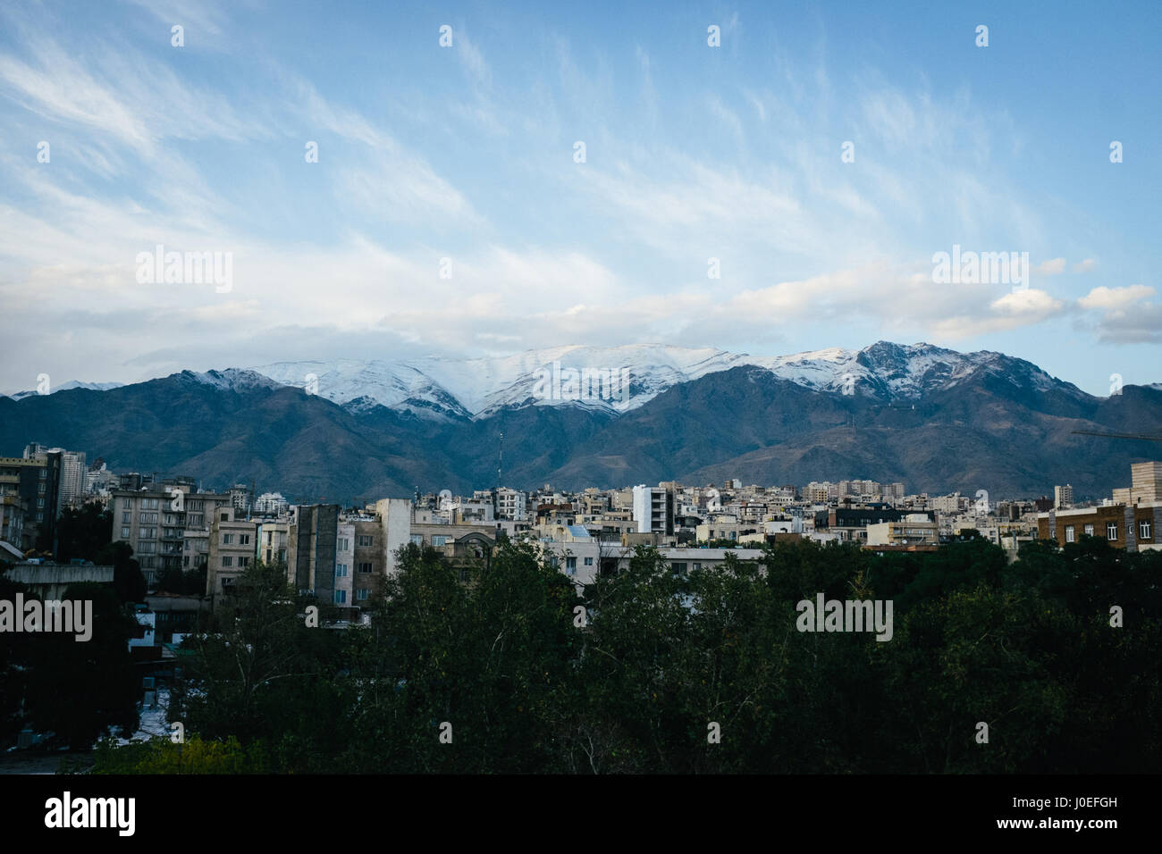 The beautiful Alborz Mountain range in Tehran, Iran Stock Photo - Alamy
