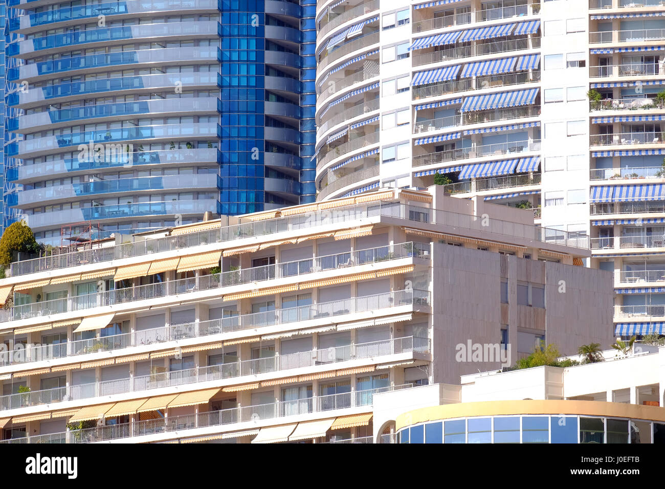residential flats on the french riviera with window awning Stock Photo ...