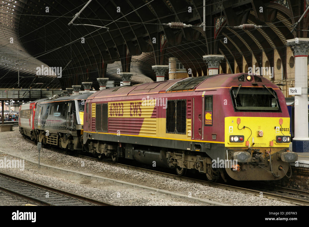 EWS class 67 diesel locomotive no. 67023 Stock Photo - Alamy
