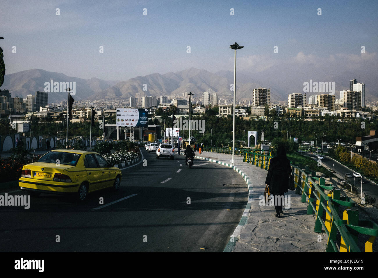 View of the city of Tehran, the capital of Iran. Tehran is the largest ...