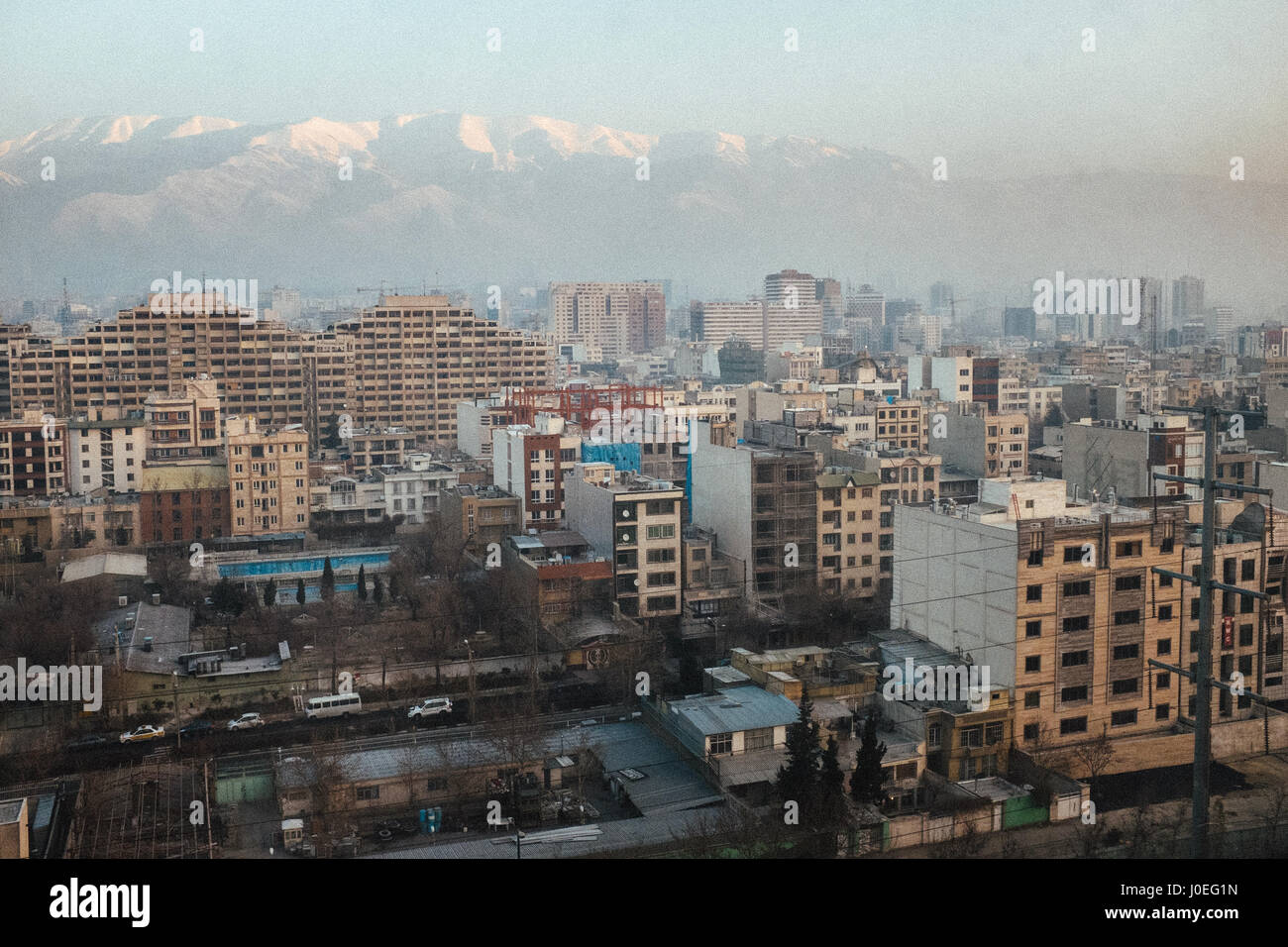 View of the city of Tehran, the capital of Iran. Tehran is the largest ...