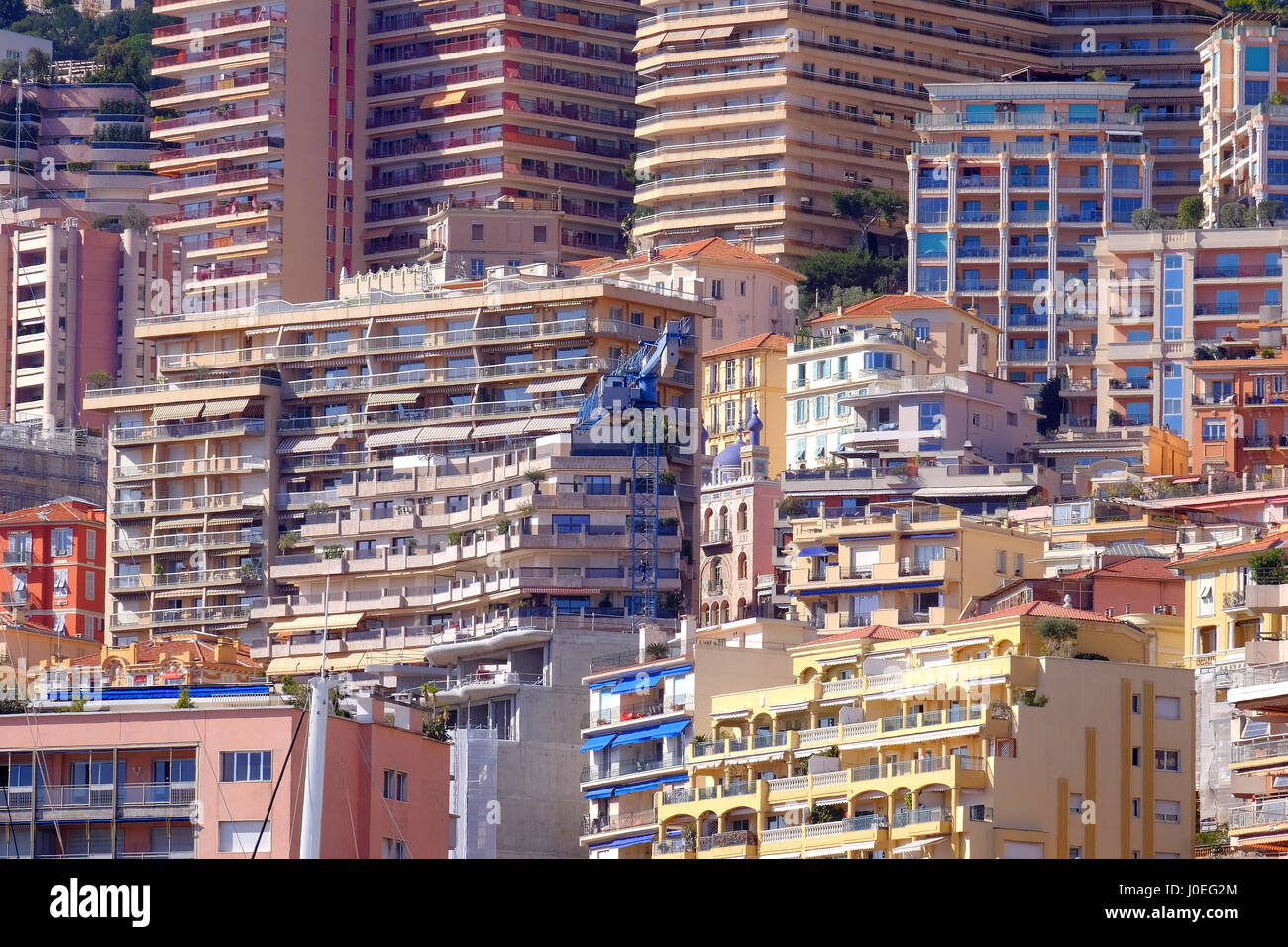 detil of flats, appartments and archetecture in Monaco Stock Photo - Alamy
