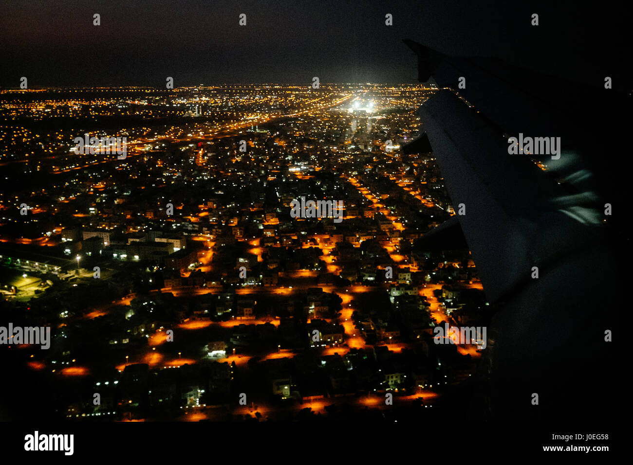 The view of Muscat from a Gulf Air Plane, Oman Stock Photo - Alamy