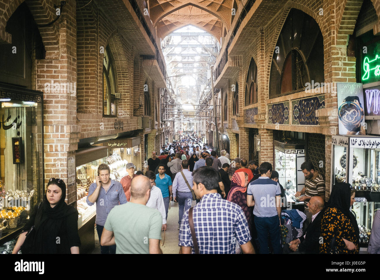 Visitors at the Grand Bazaar in Tehran, Iran Stock Photo - Alamy