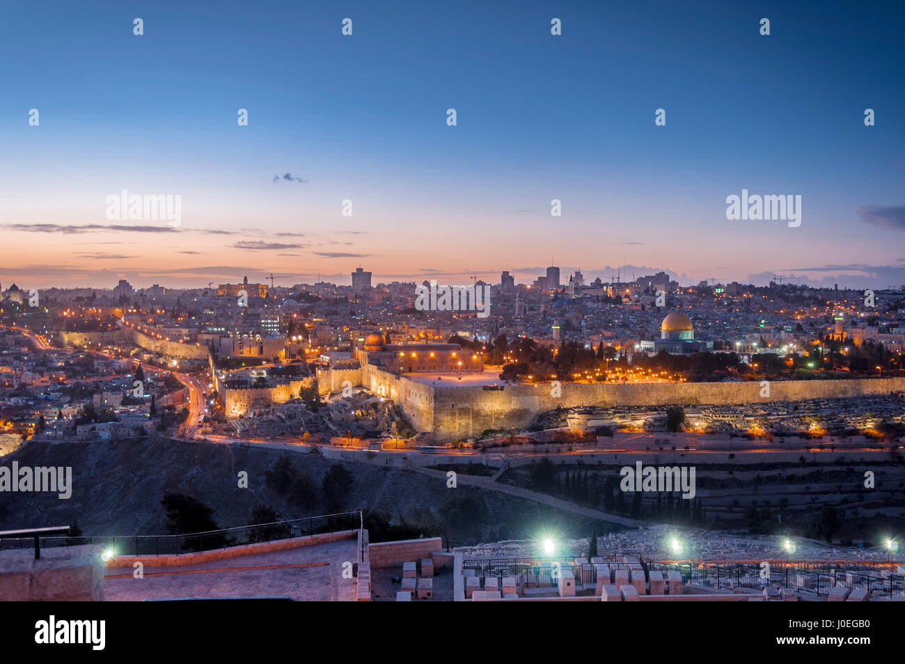 Jerusalem at night (Israel Stock Photo - Alamy