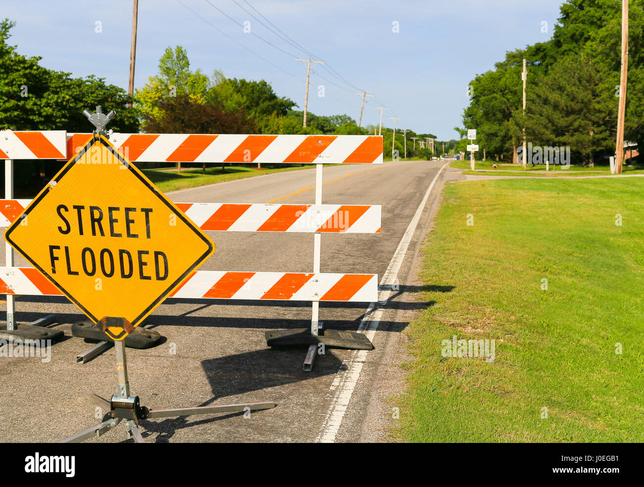 Flood police sign hi-res stock photography and images - Alamy