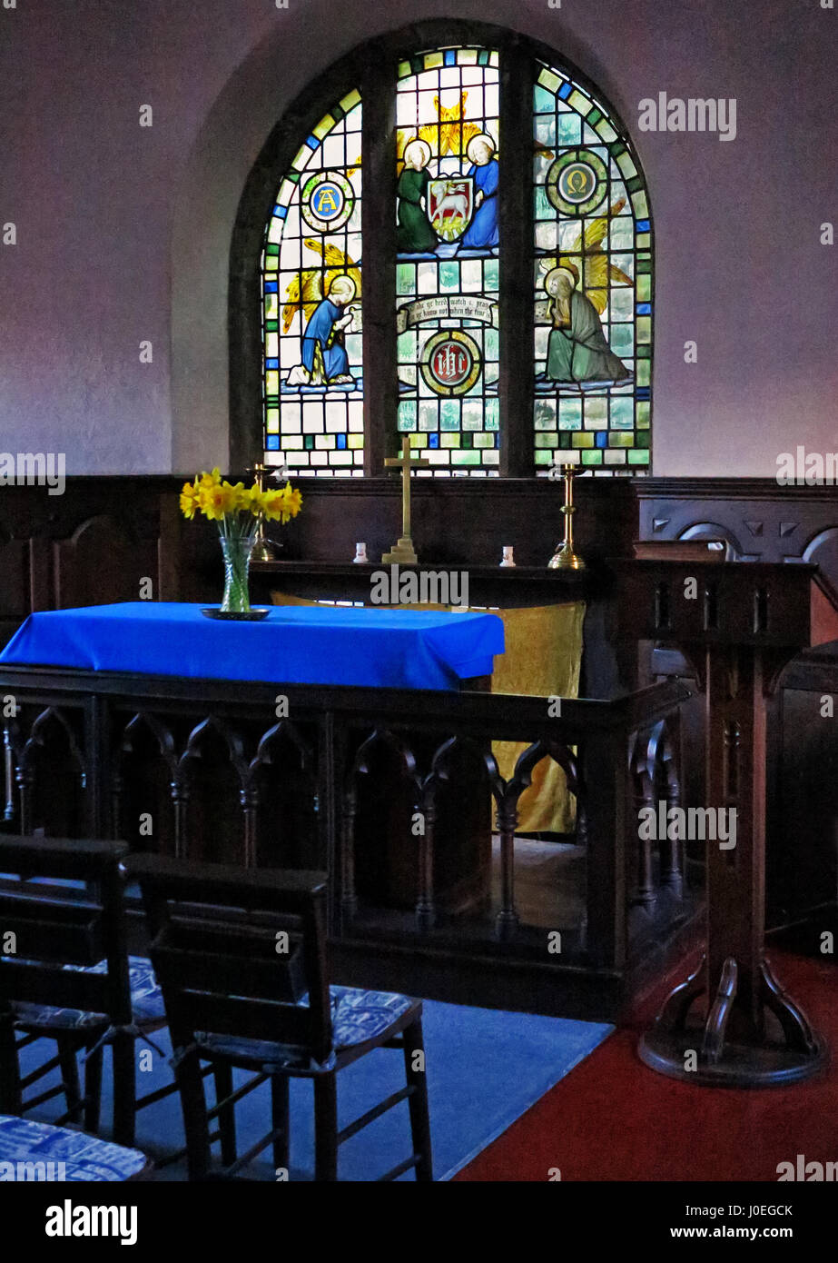 Small chapel stained glass hi-res stock photography and images - Alamy