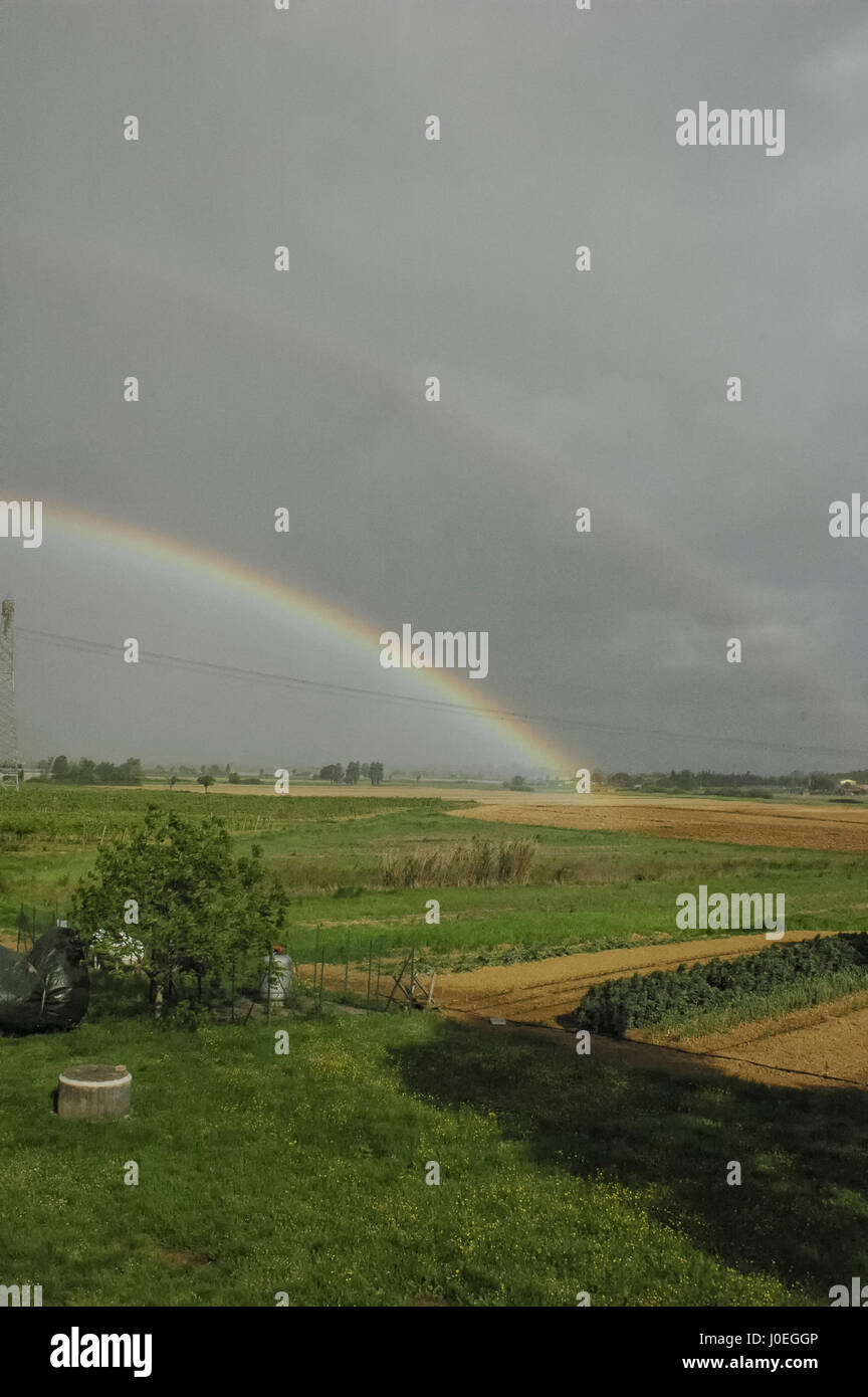 Double rainbow effect hi-res stock photography and images - Alamy