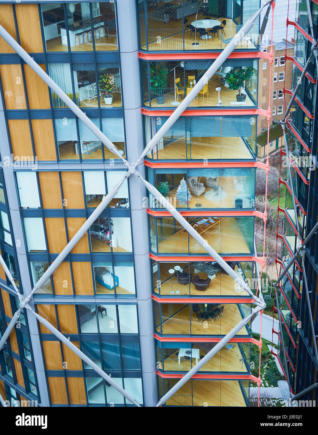 Neo Bankside luxury apartments, South Bank, London, England Stock Photo ...