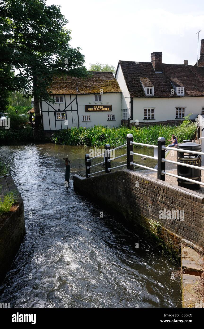 A delightful spot on the River Lea, Wheathampstead, Hertfordshire Stock ...