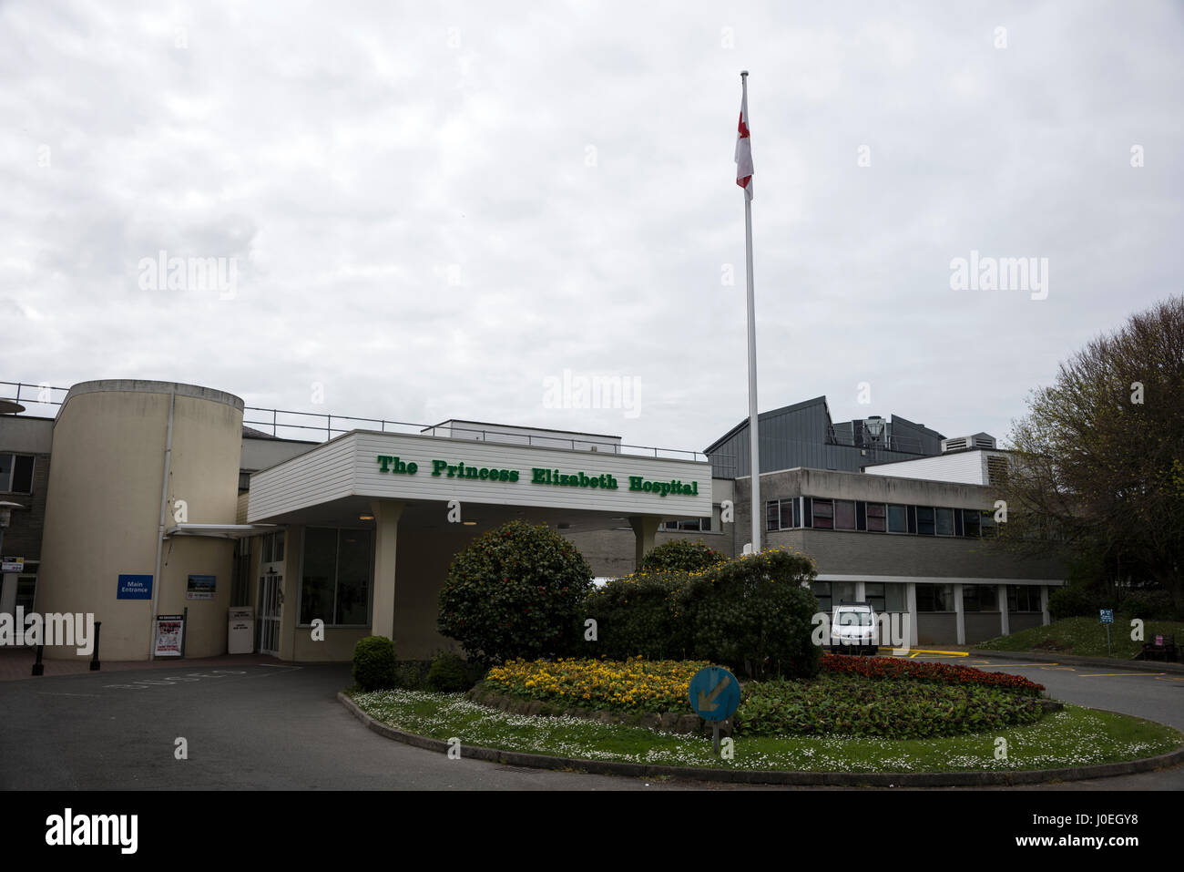 Princess Elizabeth Hospital in St. Peter Port in Guernsey, Channel ...