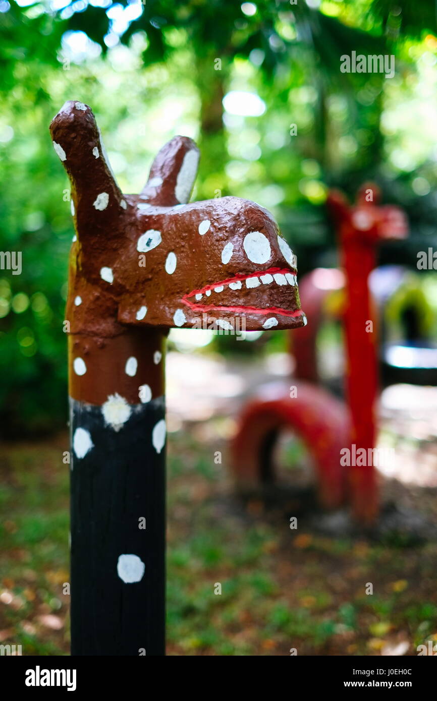 Small animal statue in the children's playground Stock Photo - Alamy