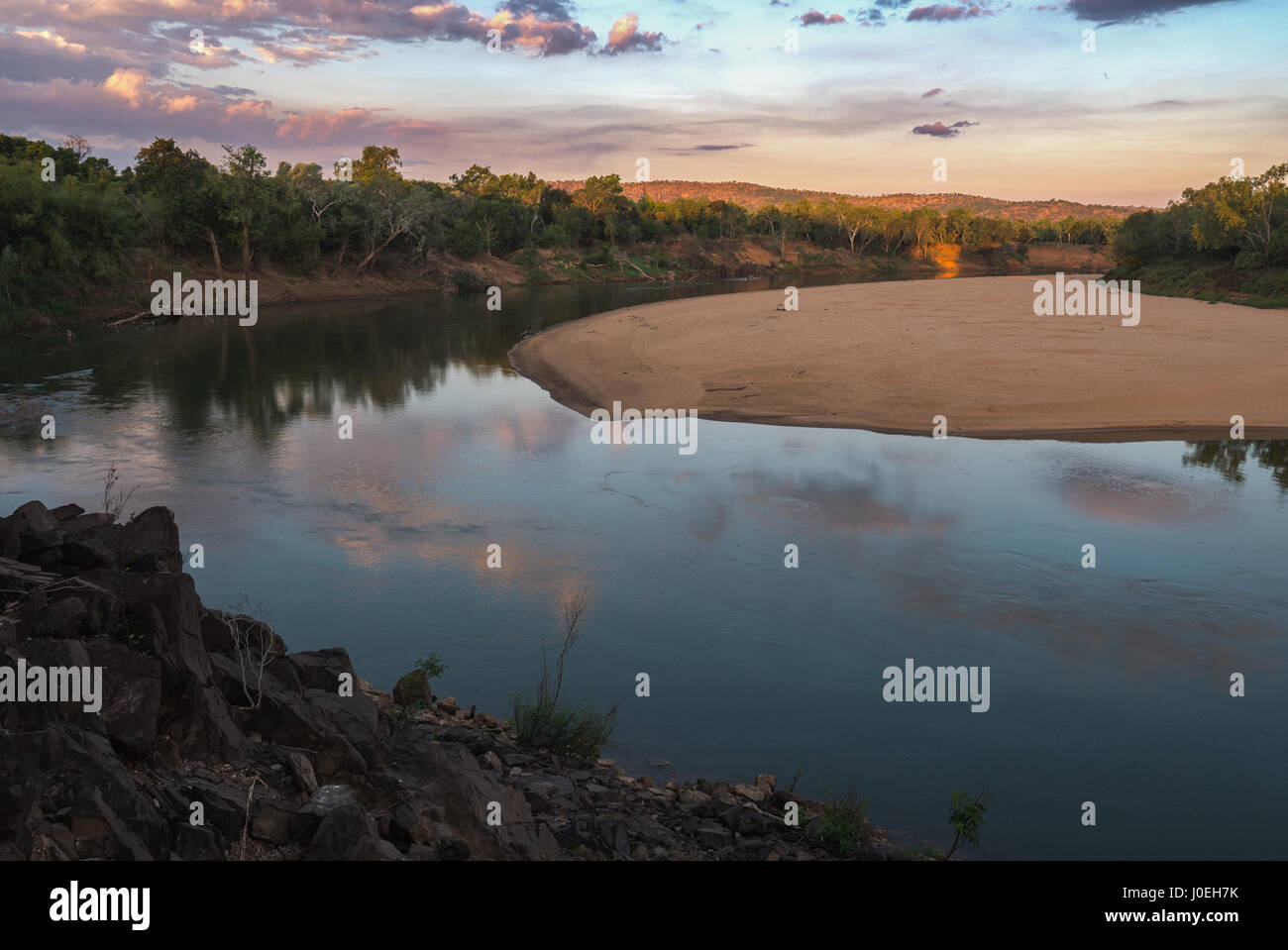 Daly River Sunset Northern Territory Stock Photo - Alamy