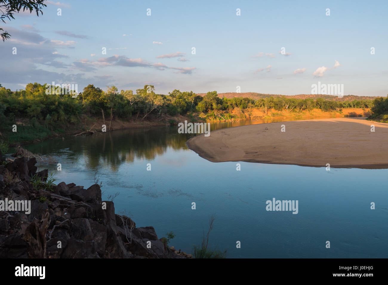 Daly River Sunset Northern Territory Stock Photo - Alamy