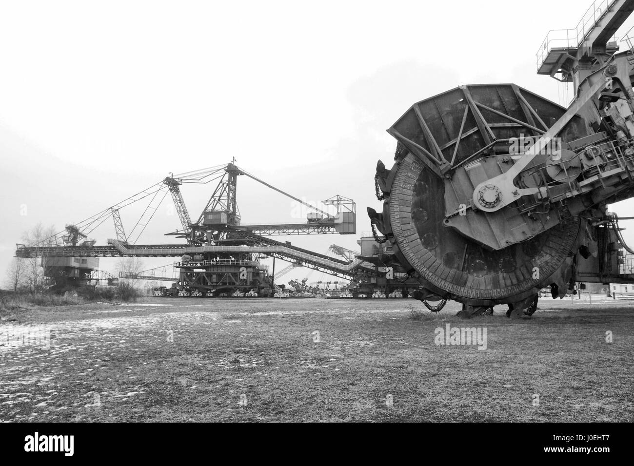Old excavators Black and White Stock Photos & Images - Alamy