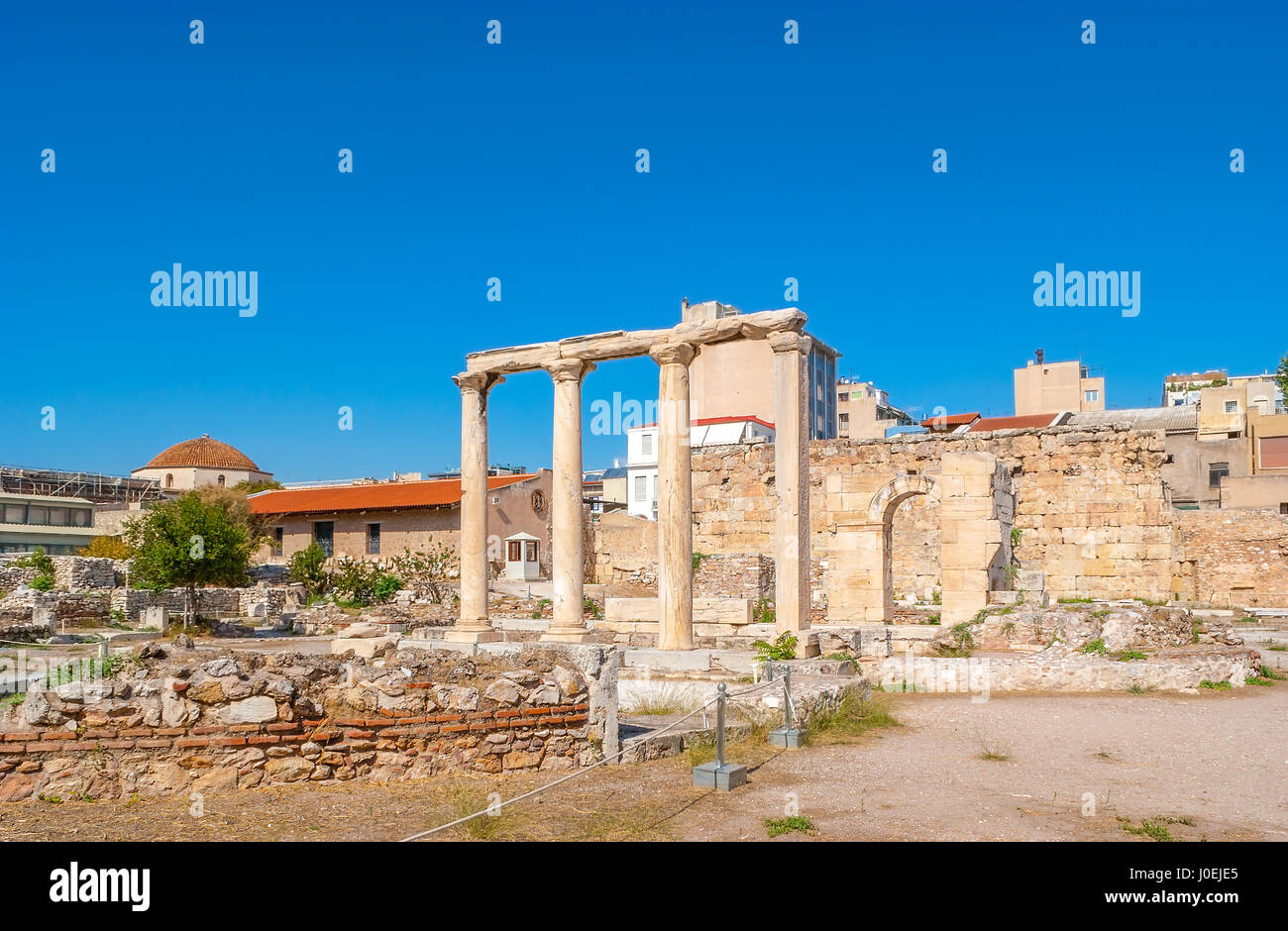 Central part of Athens occupied by archaeological sites with numerous ...