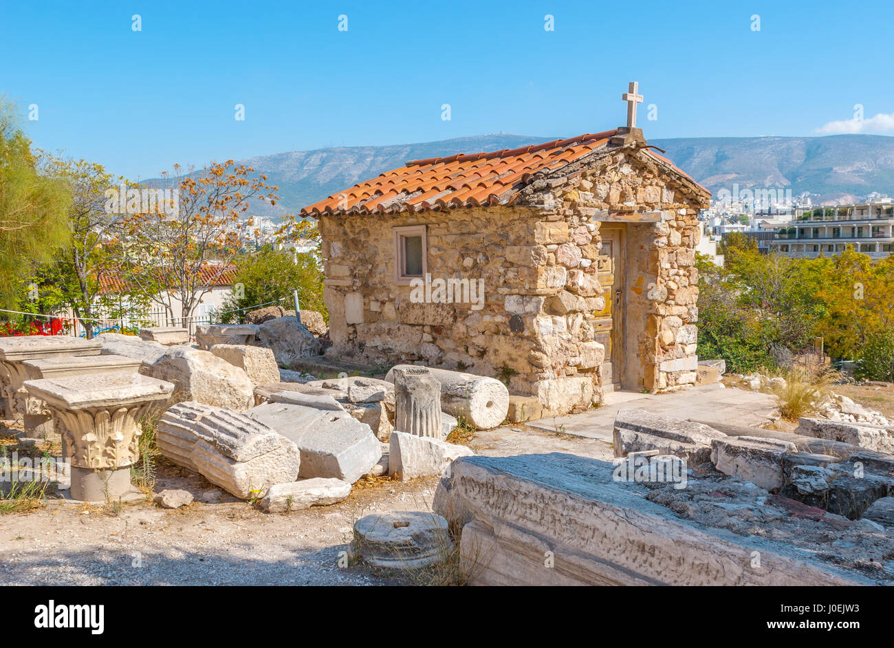 The small chapel Of Saint George Alexandrinos located on ancient ...