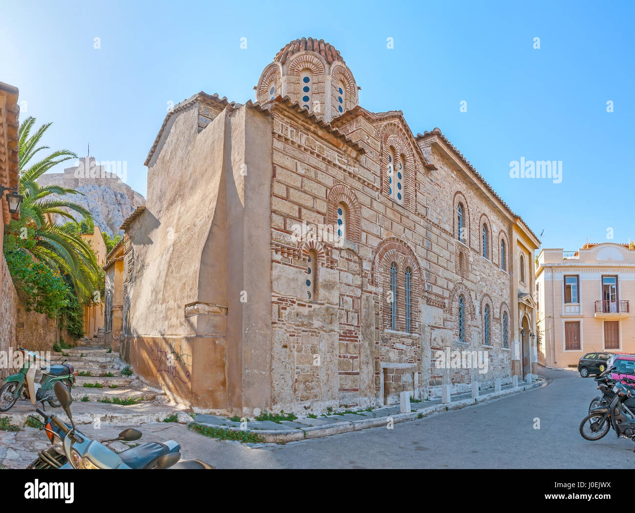 Old medieval byzantine style Church of St. Nicholas Rangavas located in ...
