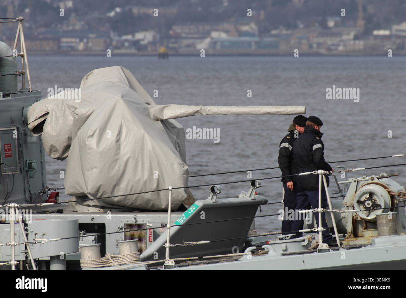 The 30mm DS30M Mark 2 Automated Small Calibre Gun, on board HMS Ramsey ...