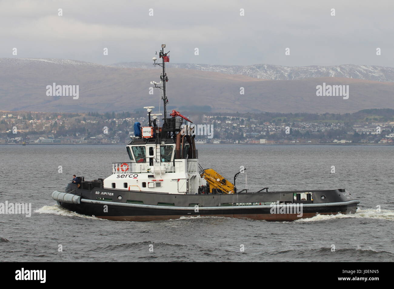 SD Jupiter, a Damen Stan Tug 2608, operated by Serco Marine Services ...