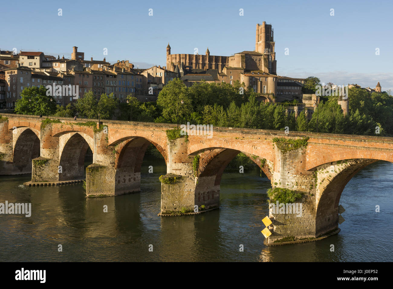France, Albi, city withTarn River, Pont Vieux and Cathedral Stock Photo ...