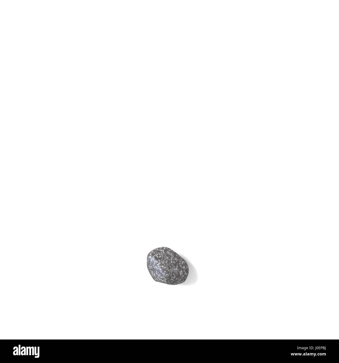 Period punctuation mark made of rocks 3D render illustration isolated ...