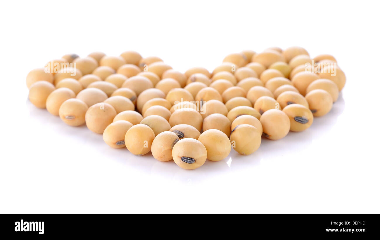 Heart of soy beans isolated on the white background Stock Photo - Alamy