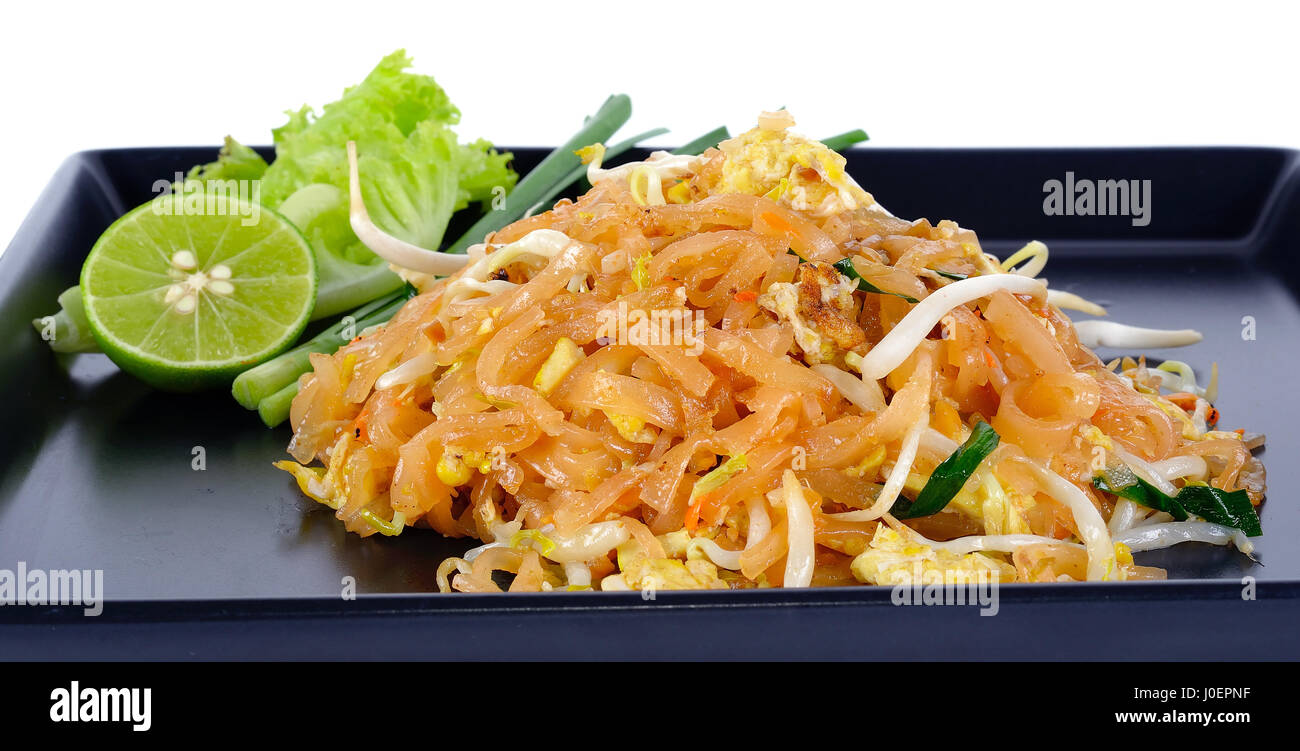 Thai food Pad thai , Stir fry noodles Stock Photo - Alamy