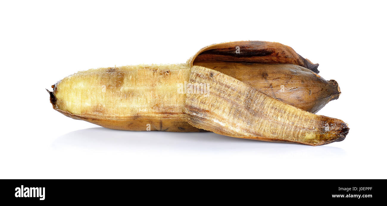 Old banana isolated on the white background Stock Photo - Alamy