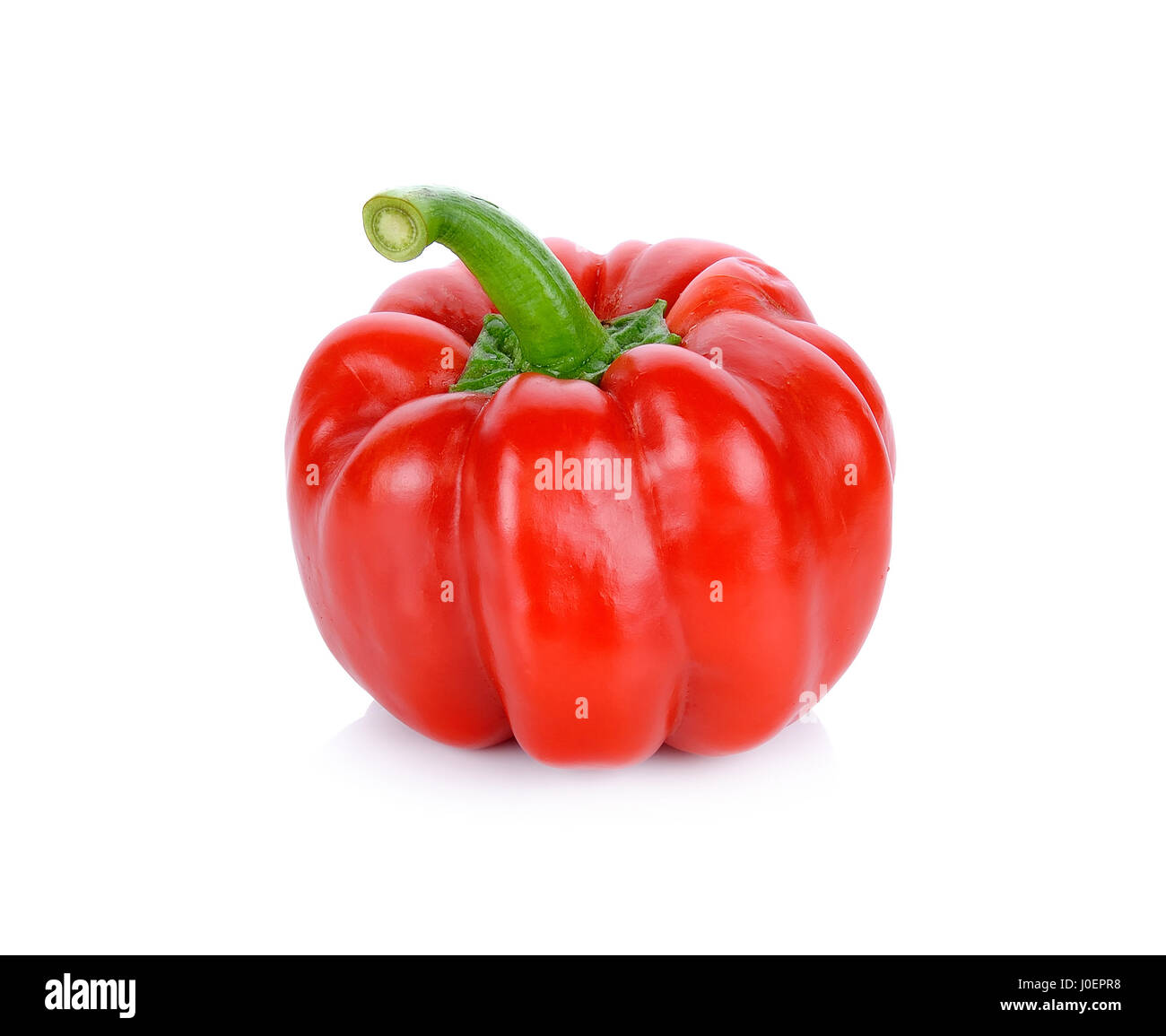 Red paprika isolated on the white background Stock Photo - Alamy